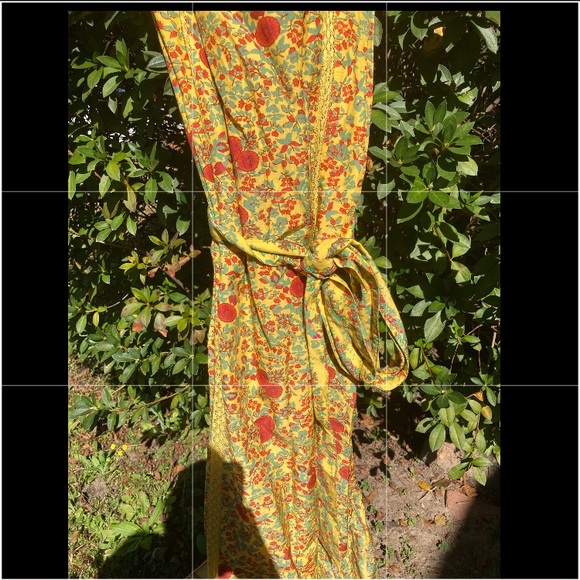 Roller Rabbit | Dresses | Roller Rabbit Roberta Yellow Floral Maxi ...